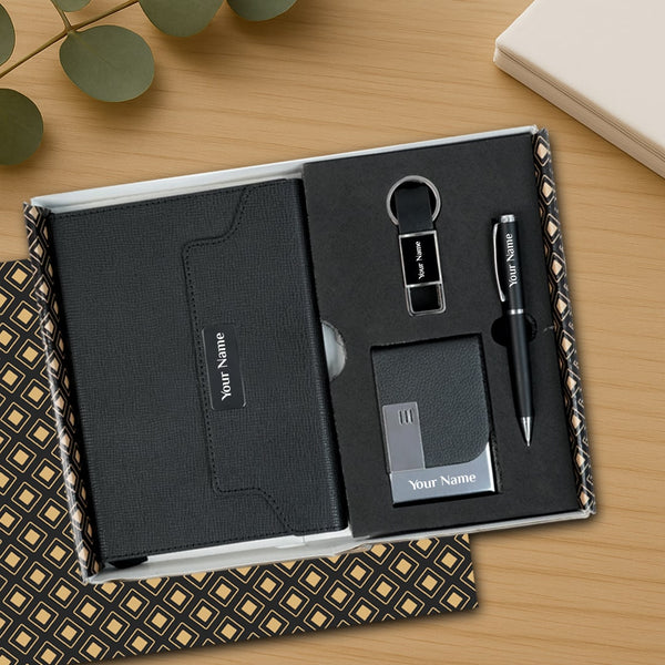 Elegant 4-in-1 Folding Diary Set - Personalized Gift – Giftana